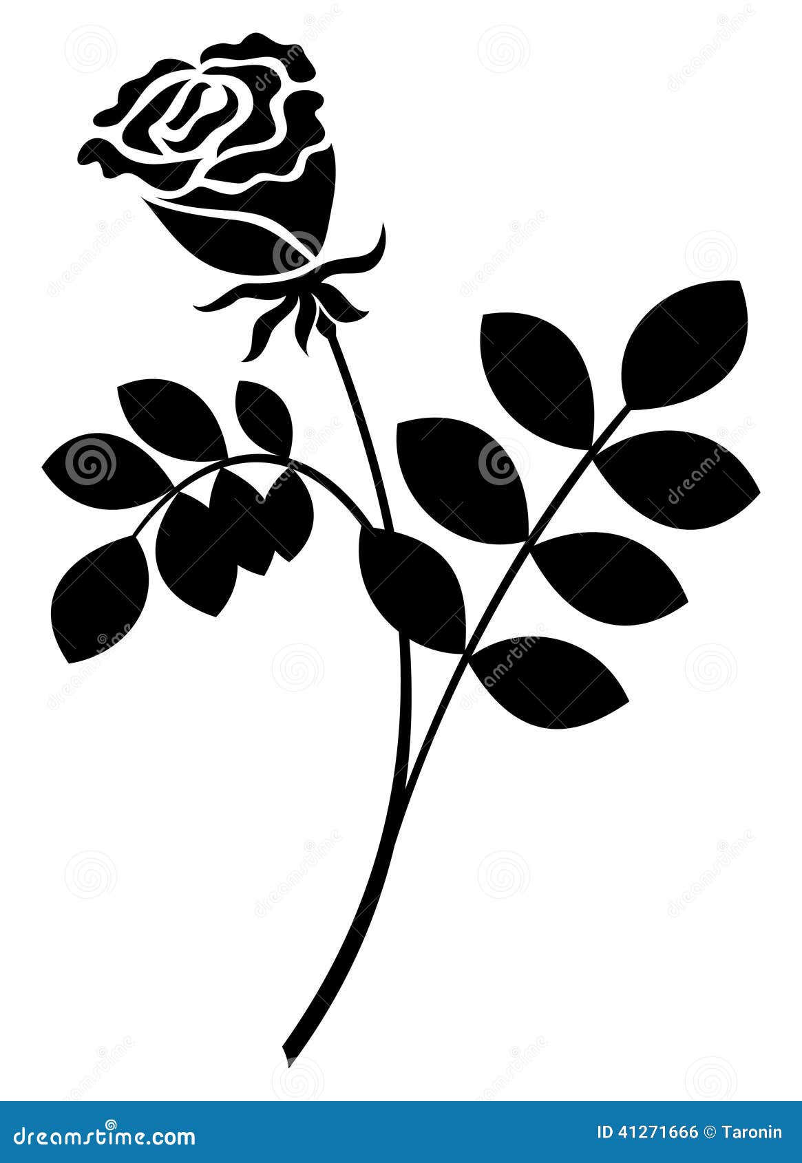 Rose sign. stock vector. Illustration of floral, bloom - 41271666