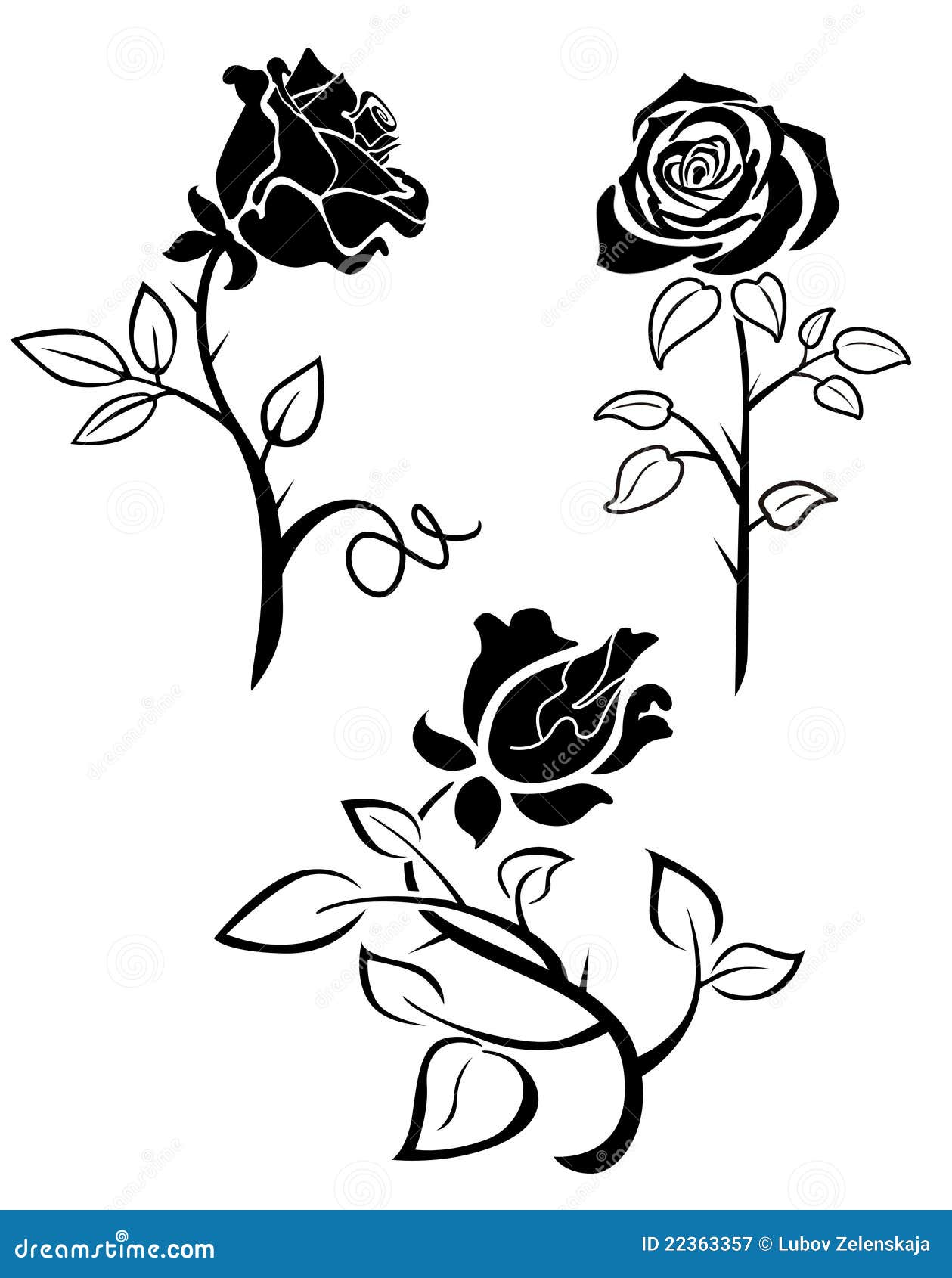 Rose Silhouette Royalty Free Stock Photography - Image: 22363357