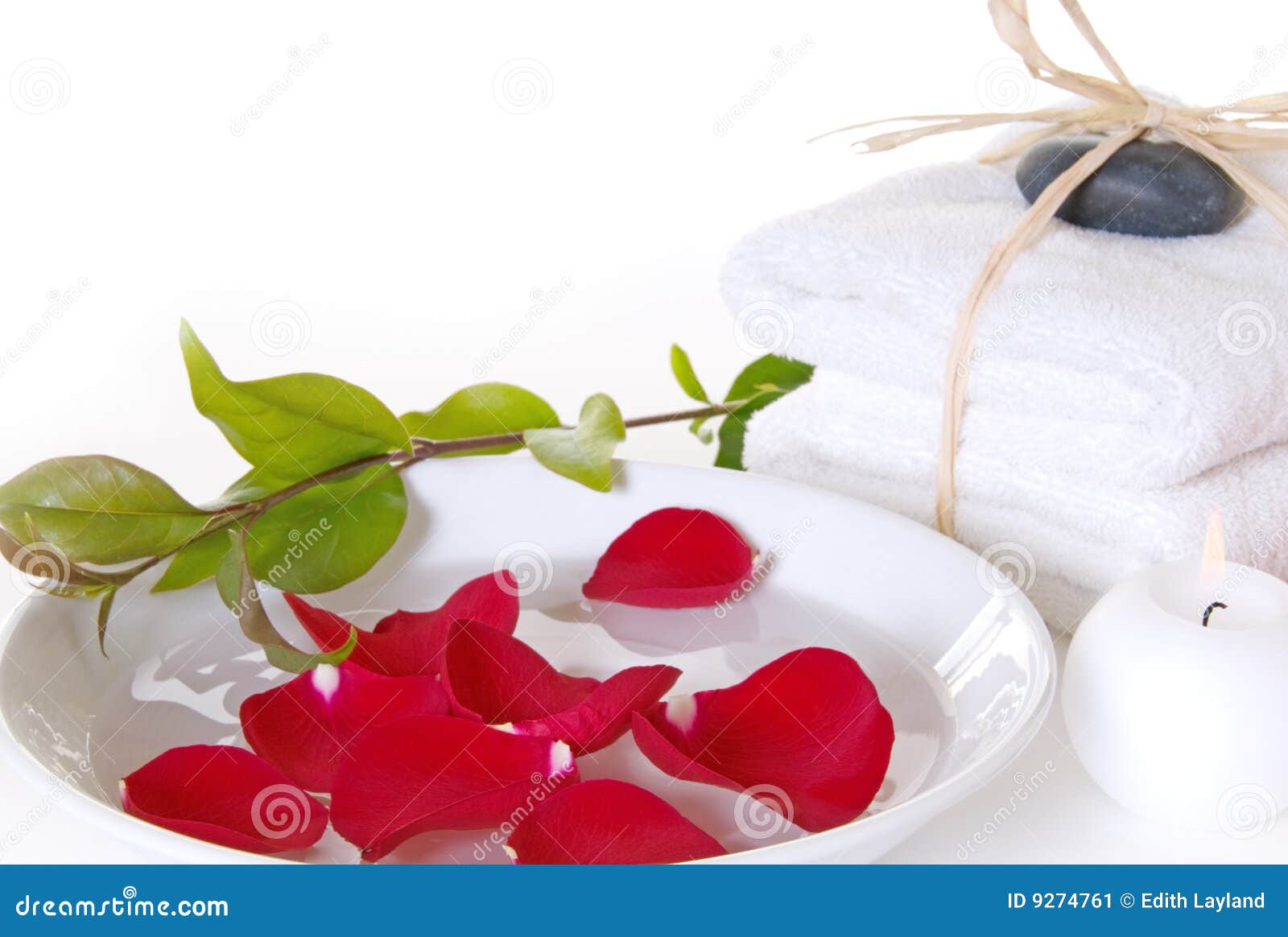 Rose Spa with Towels and Candle Stock Image - Image of health, towels ...