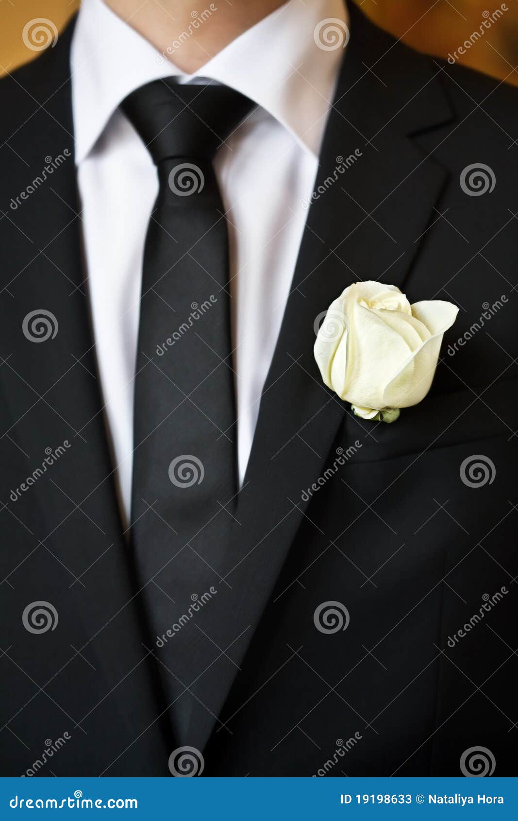 Rose on the suit of groom stock image. Image of boutonniere - 19198633