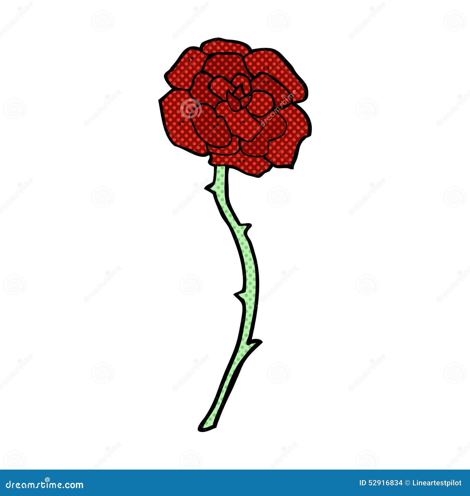 Rose tattoo comic cartoon stock illustration. Illustration of cheerful ...