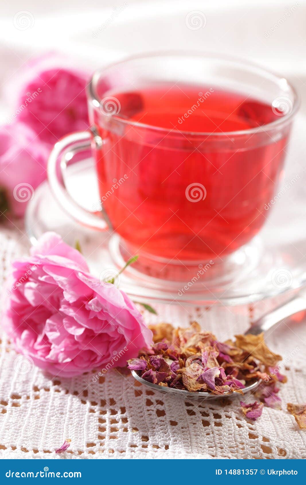 Rose tea stock image. Image of drink, spoon, pink, macro - 14881357