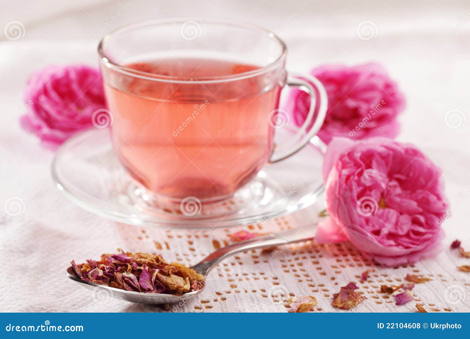 Rose tea stock photo. Image of closeup, glass, flower - 22104608