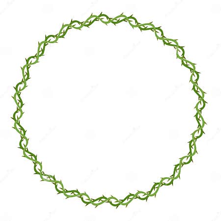 Rose Thorn Art Drawn Round Frame Stock Vector - Illustration of decor ...
