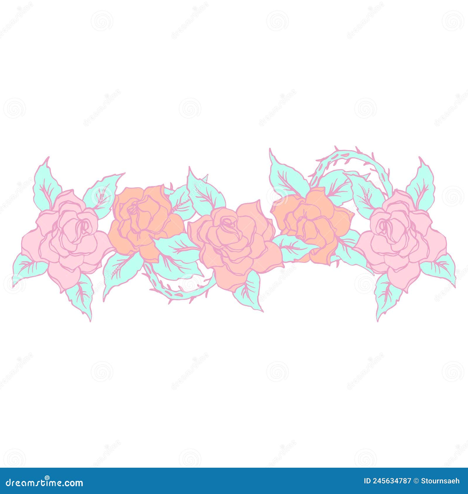 Rose Crown Drawing