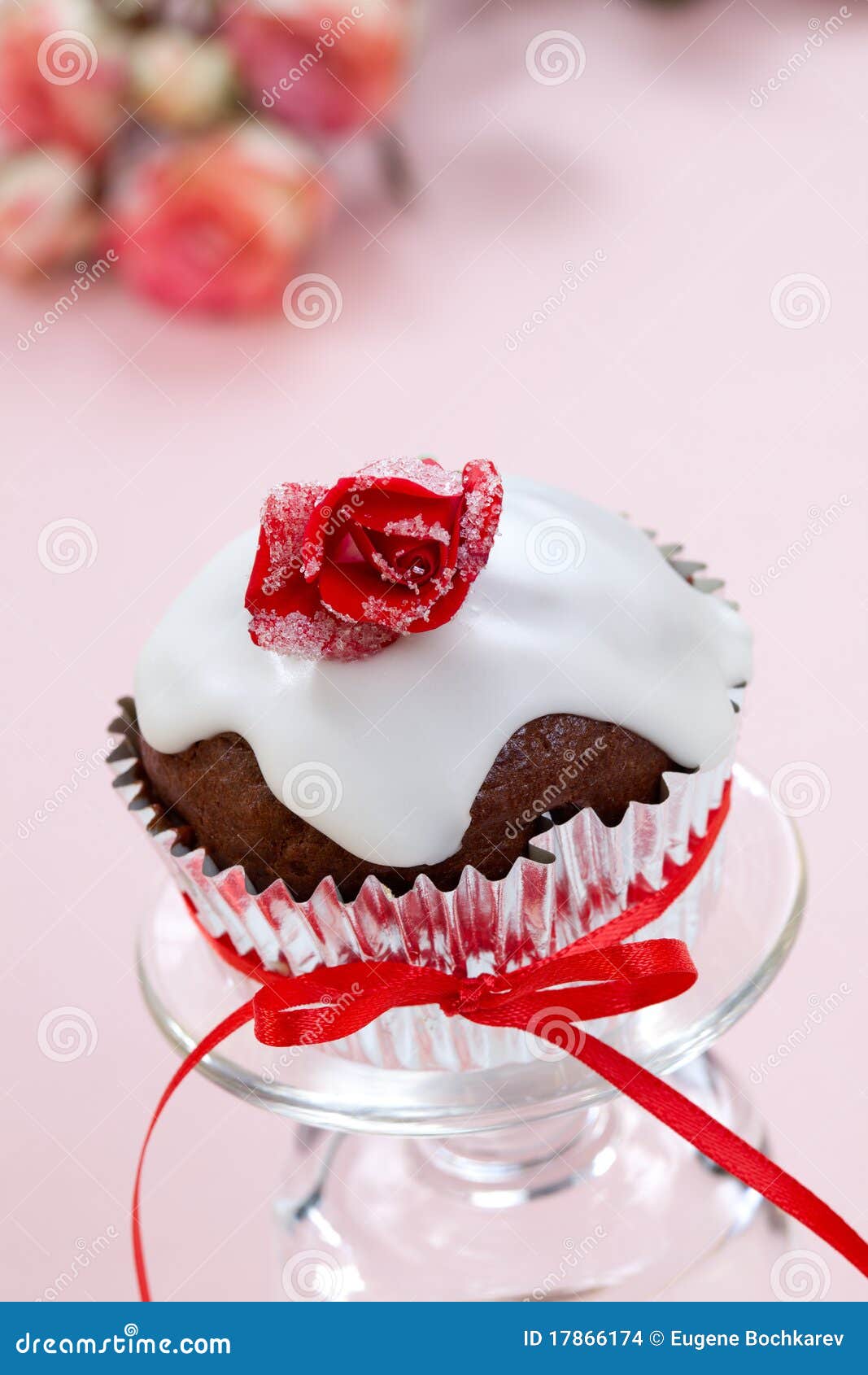Rose Topped Muffin stock photo. Image of cookie, gourmet - 17866174