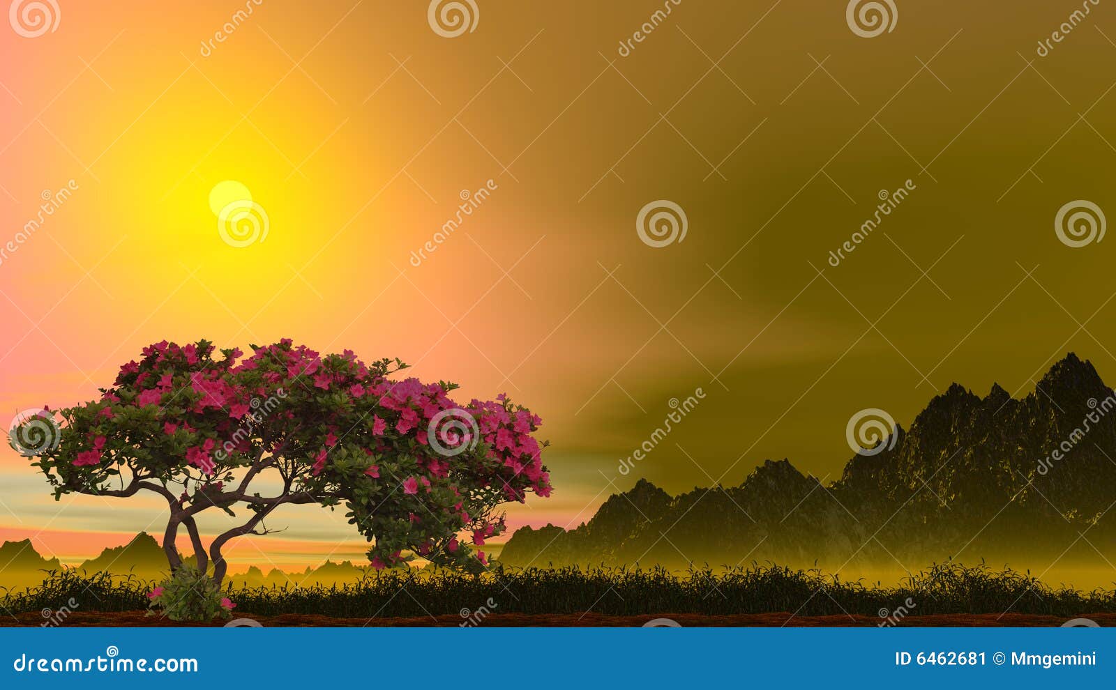 Rose Tree Vector Illustration | CartoonDealer.com #3060034