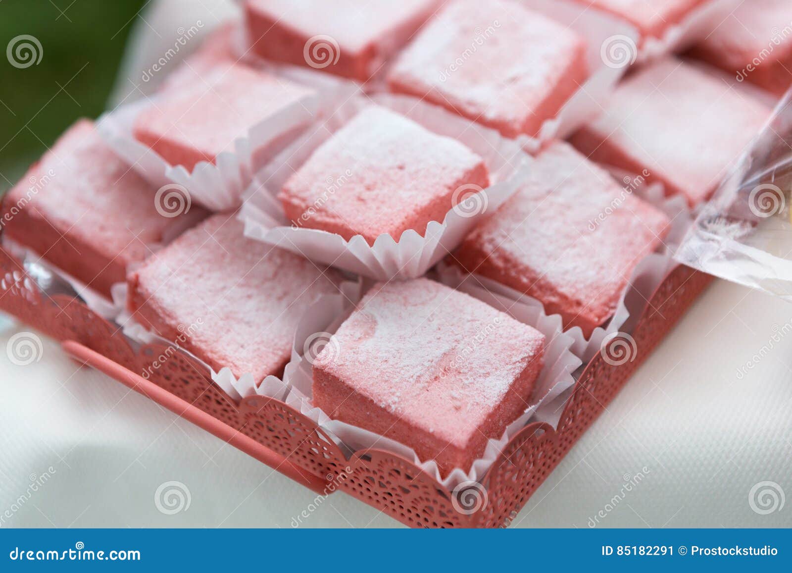 Rose Turkish Delight, Lokum Sweets Closeup Stock Image - Image of ...