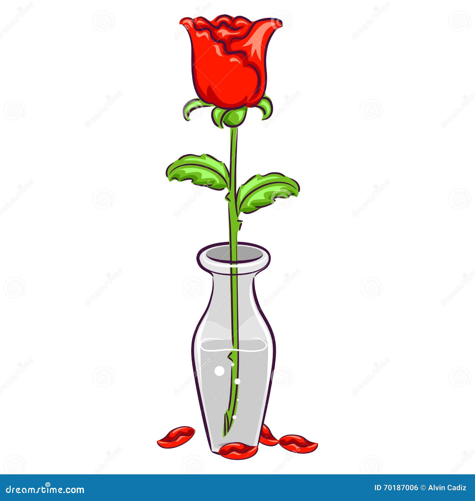 Roses In Vase Clip Art
