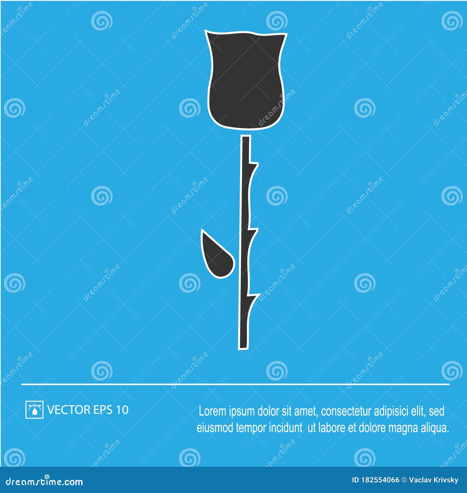 Rose Vector Icon Eps 10. Flower Symbol Stock Vector - Illustration of ...