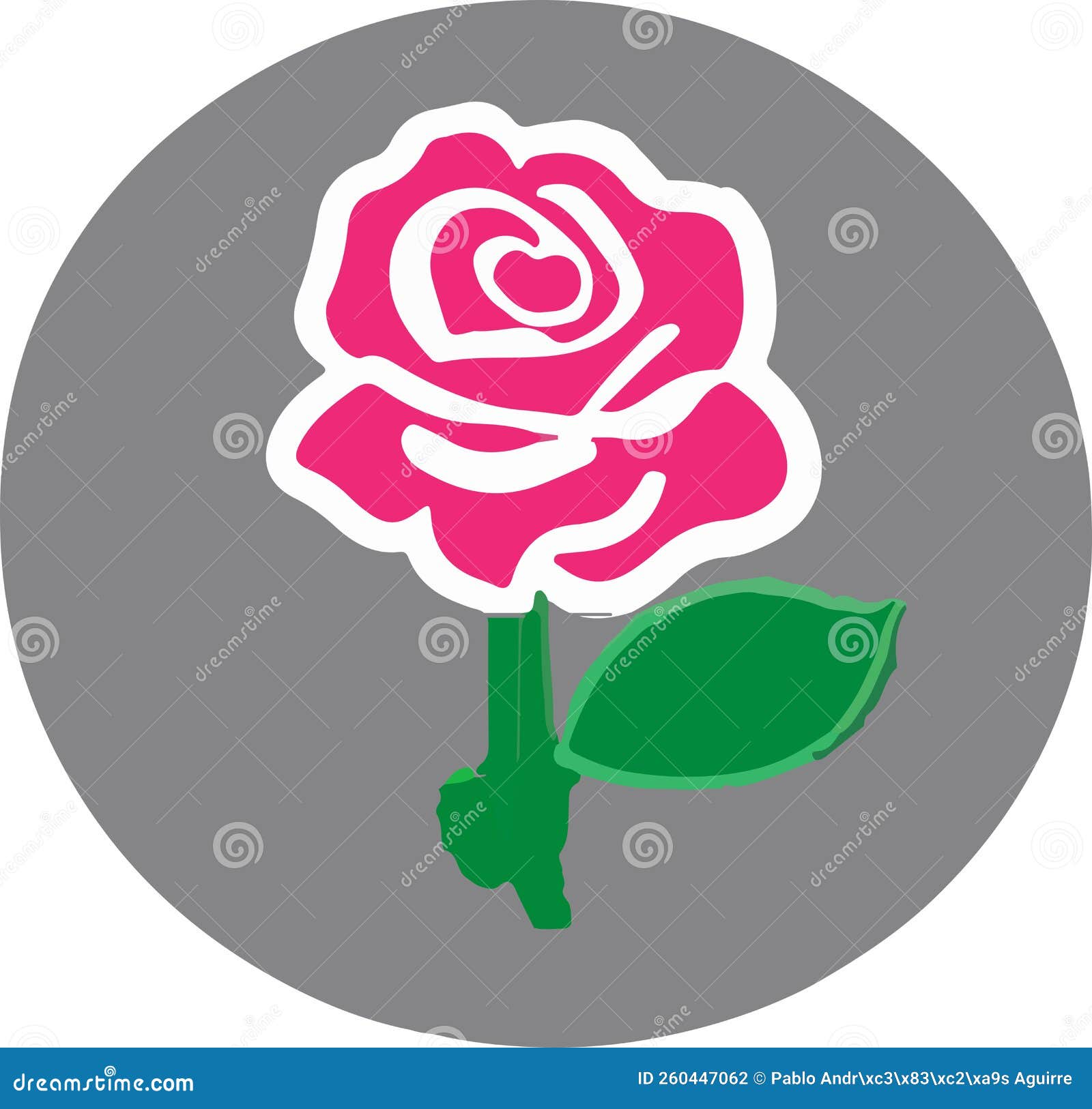 Rose Vector Icon on White Background Stock Vector - Illustration of ...