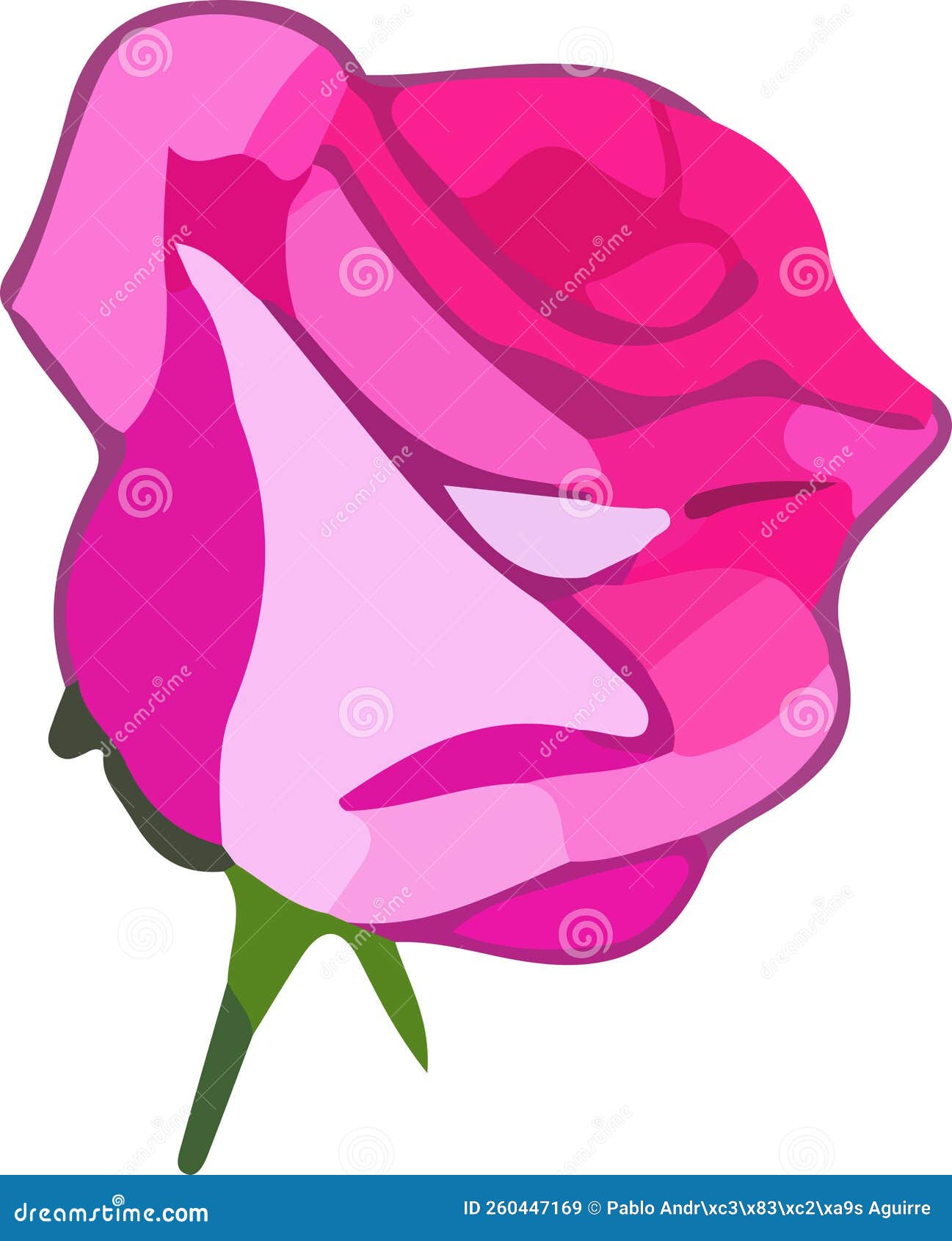 Rose Vector Icon on White Background Stock Vector - Illustration of ...