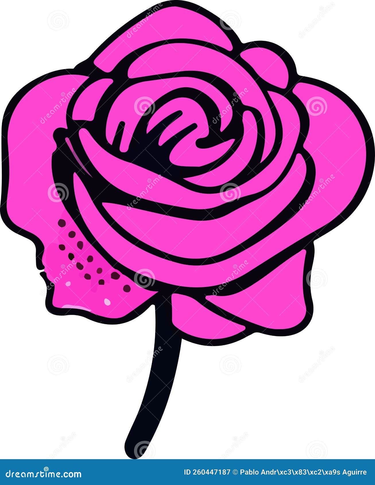 Rose Vector Icon on White Background Stock Vector - Illustration of ...