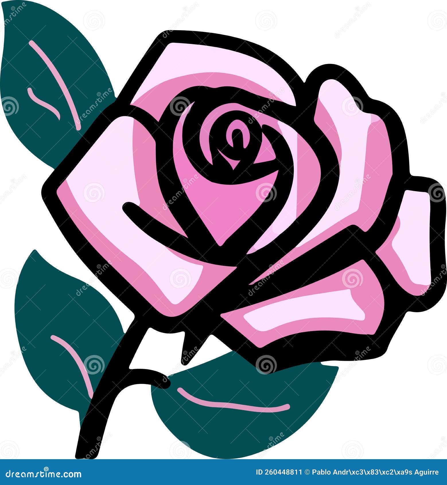 Rose Vector Icon on White Background Stock Vector - Illustration of ...