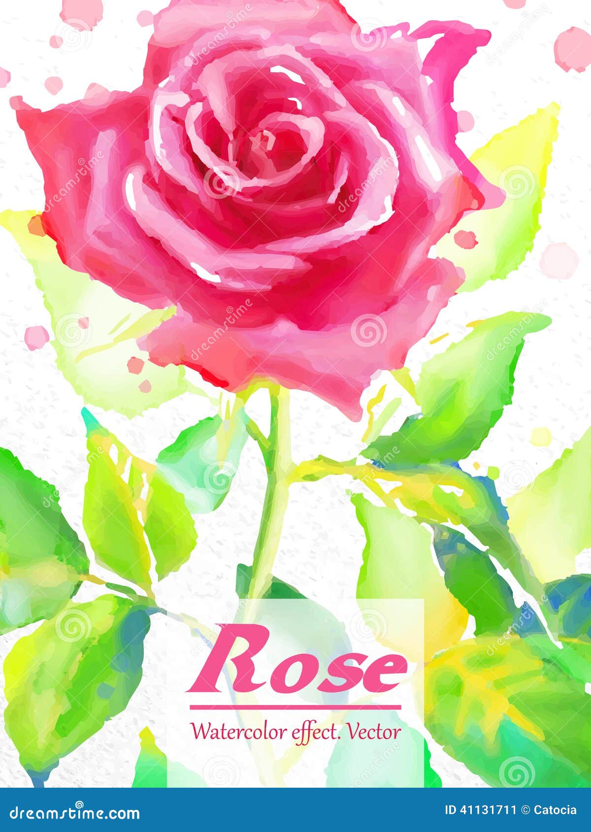 Rose vector stock vector. Illustration of feminine, painting - 41131711