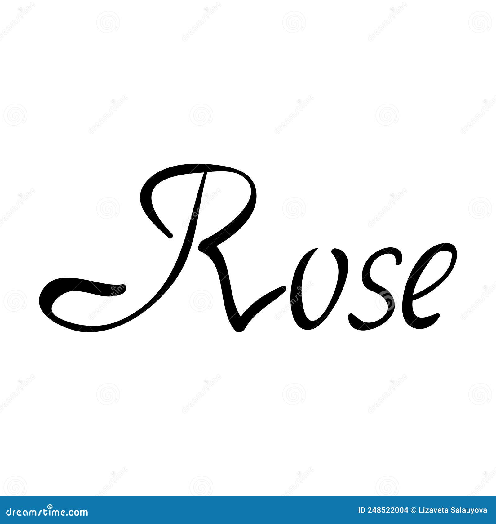 Rose Vector Lettering stock vector. Illustration of abstract - 248522004