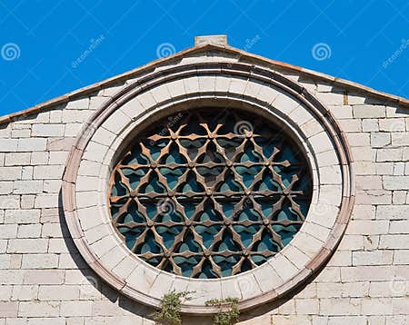 Rose window. stock photo. Image of francesco, brick, construction ...