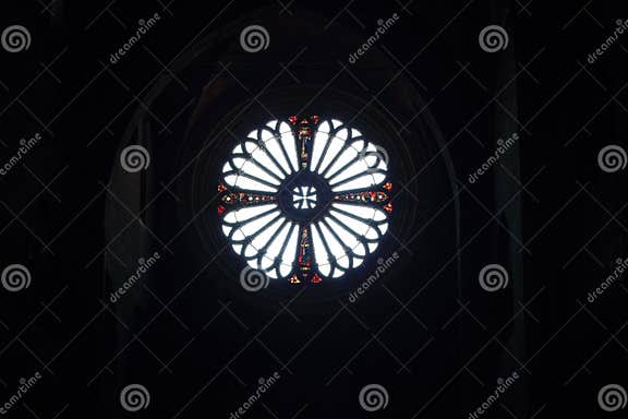 Rose window stock photo. Image of holy, romanesque, cross - 24721336