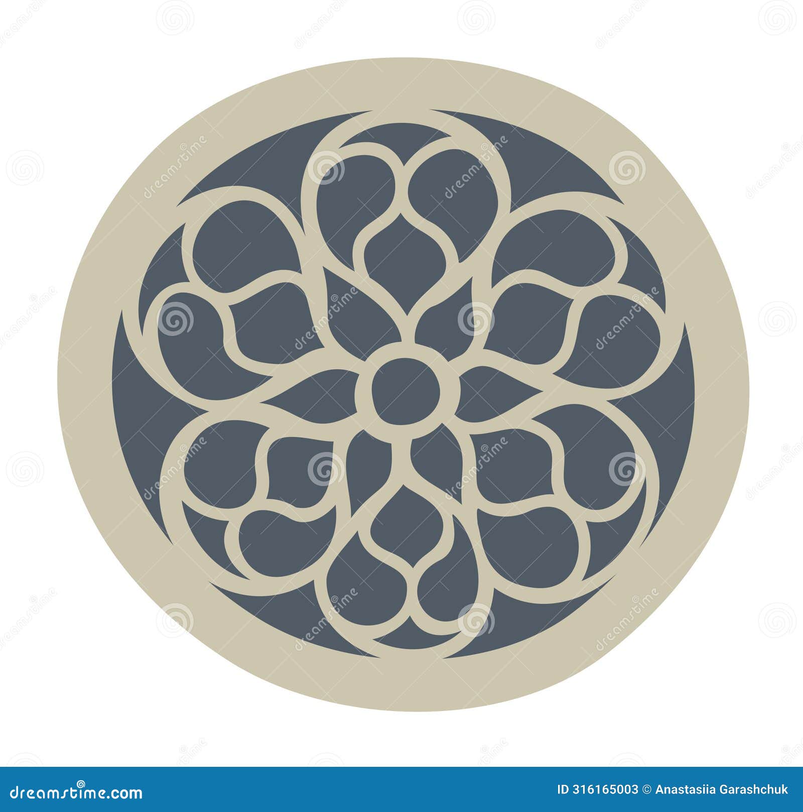 Rose Window. Architectural Element Stock Vector - Illustration of ...