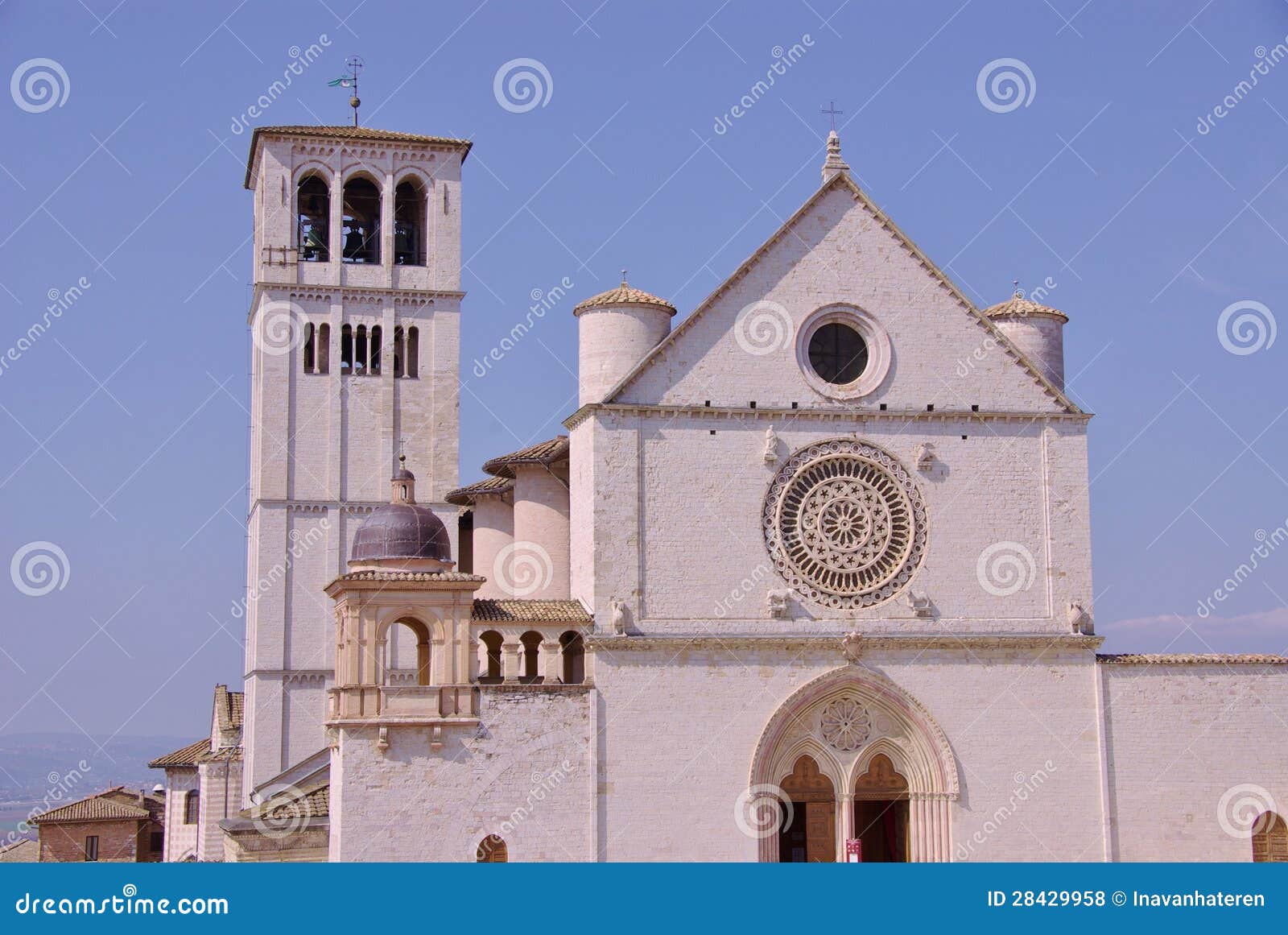 Rose Window in Assisi in Italy Stock Photo - Image of ancient, francis ...