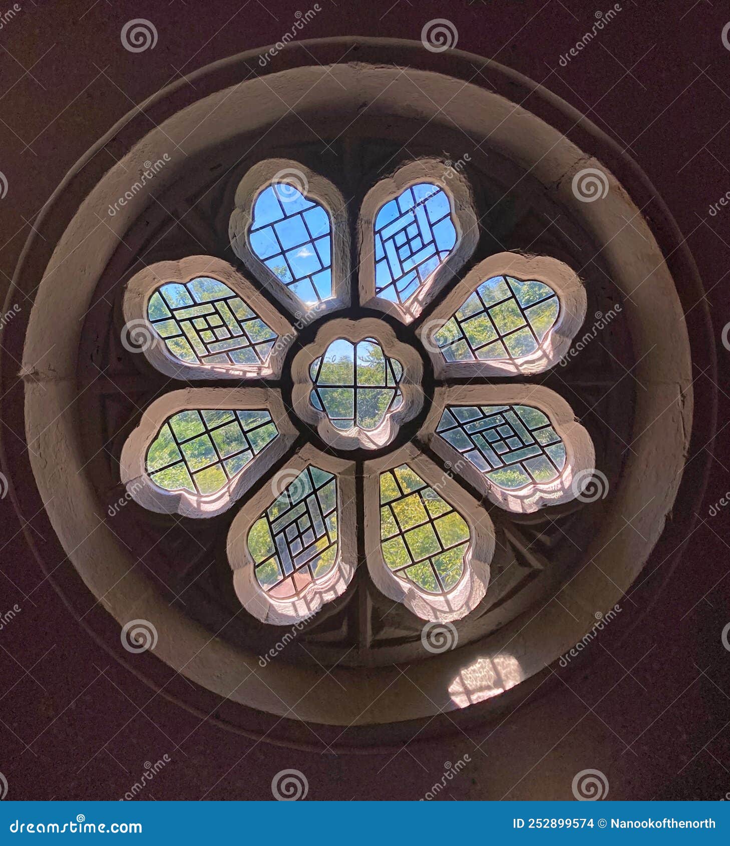 Rose Window at East Riddlesden Hall, Yorkshire Stock Photo - Image of ...