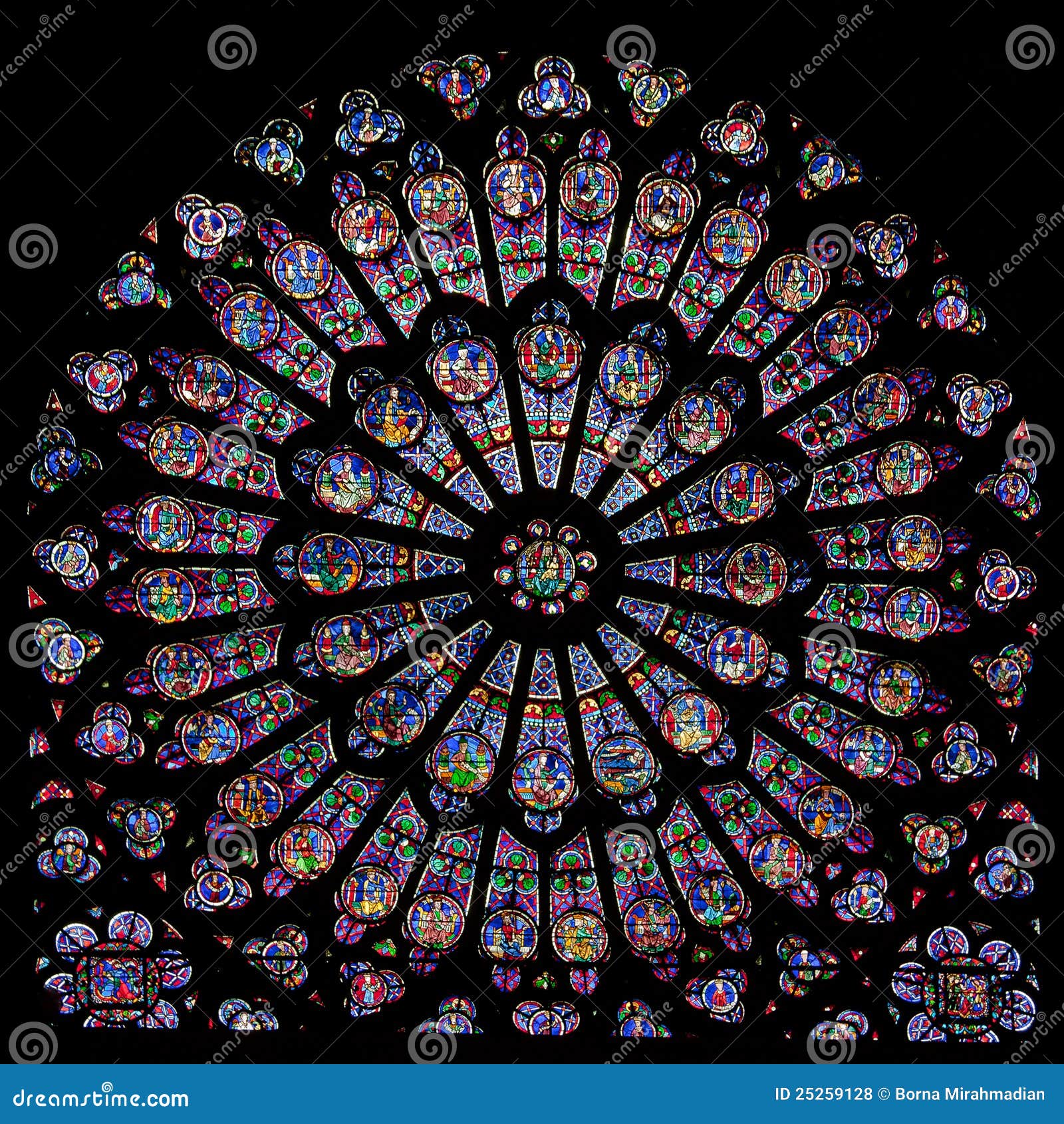 Rose Window In Siena Cathedral Shows Last Supper In Window Editorial ...