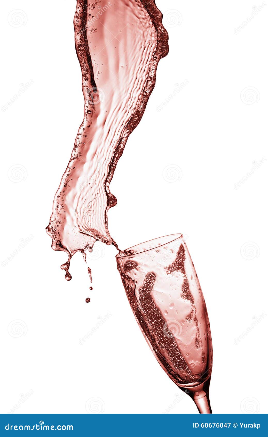 Rose Wine Splash Isolated on the White Background Stock Image - Image ...