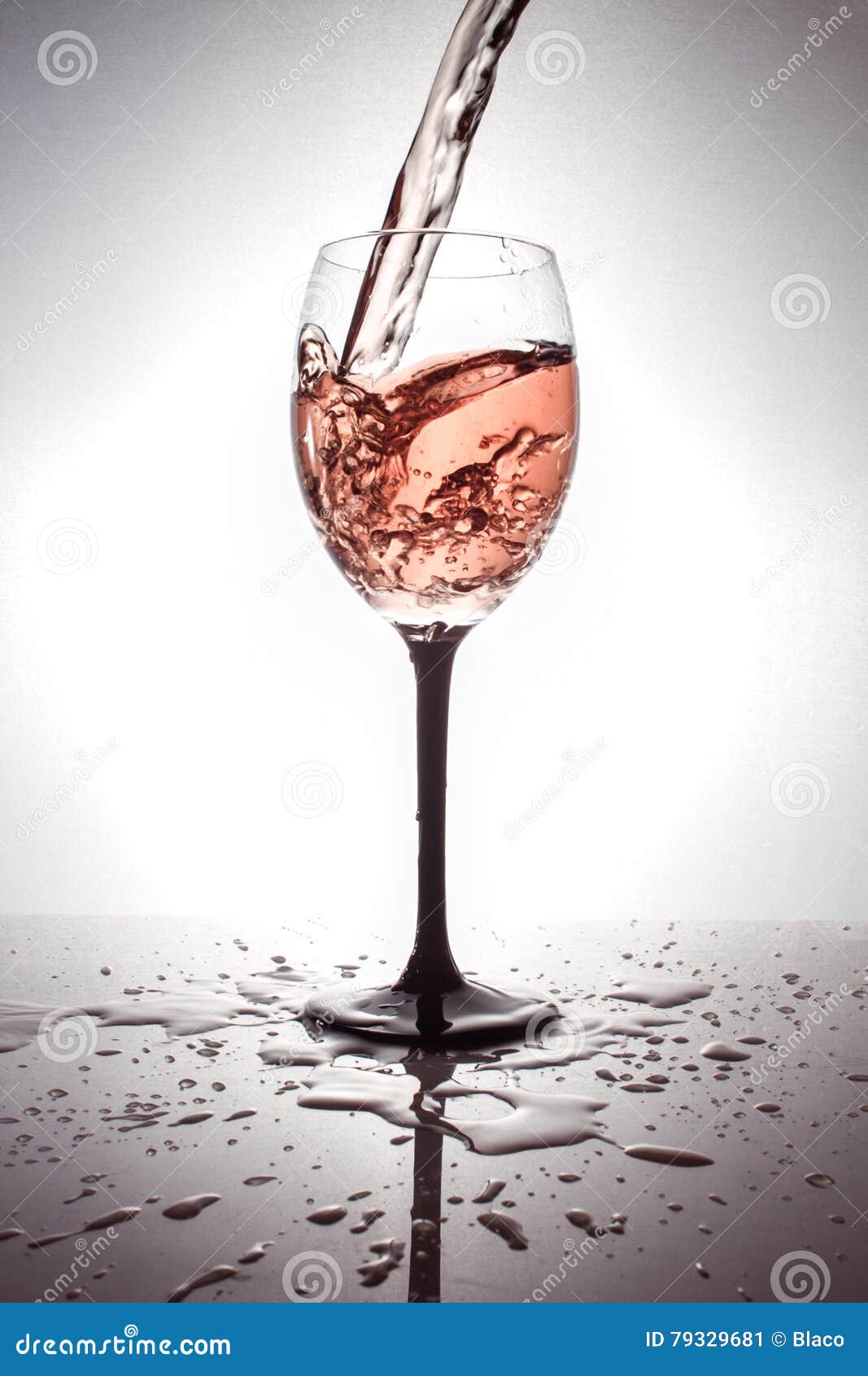 Rose Wine Splashing on White Background Stock Image - Image of ...