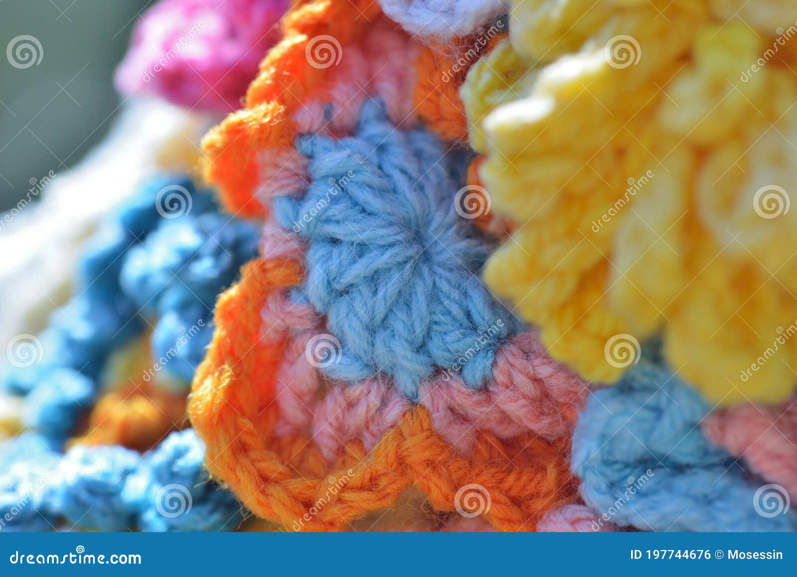 Rose Woolen Stitch crochet stock photo. Image of greeting - 197744676