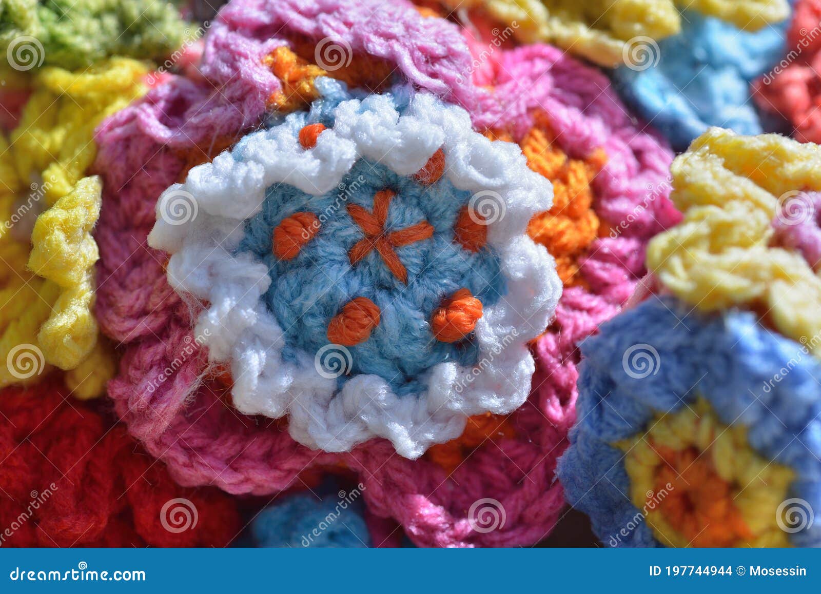 Rose Woolen Stitch crochet stock photo. Image of moody - 197744944