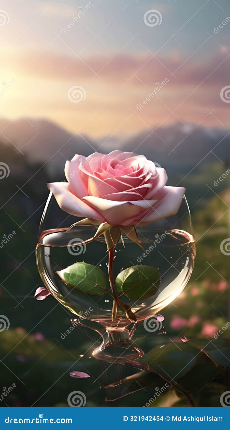 A Rose with the Word the Name of the Rose on the Bottom Stock ...