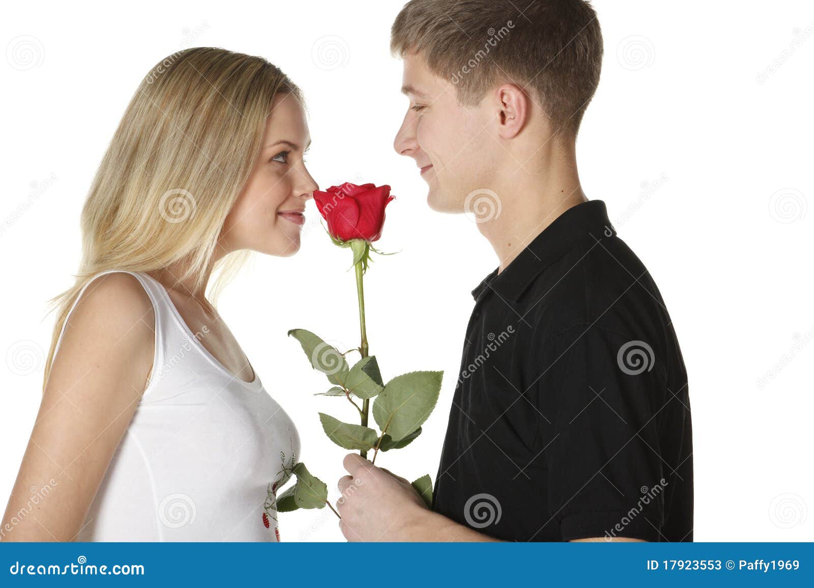 A rose for you stock image. Image of girlfriend, flirting - 17923553