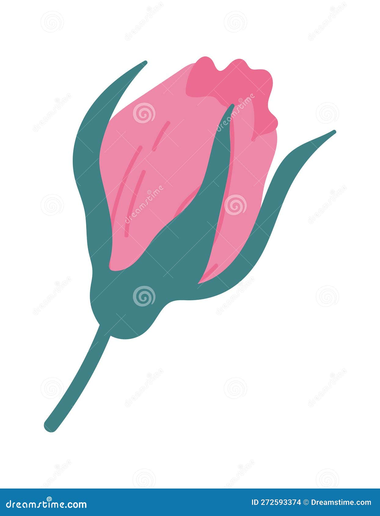 Rosebud for Flower Arrangement Stock Vector - Illustration of style ...