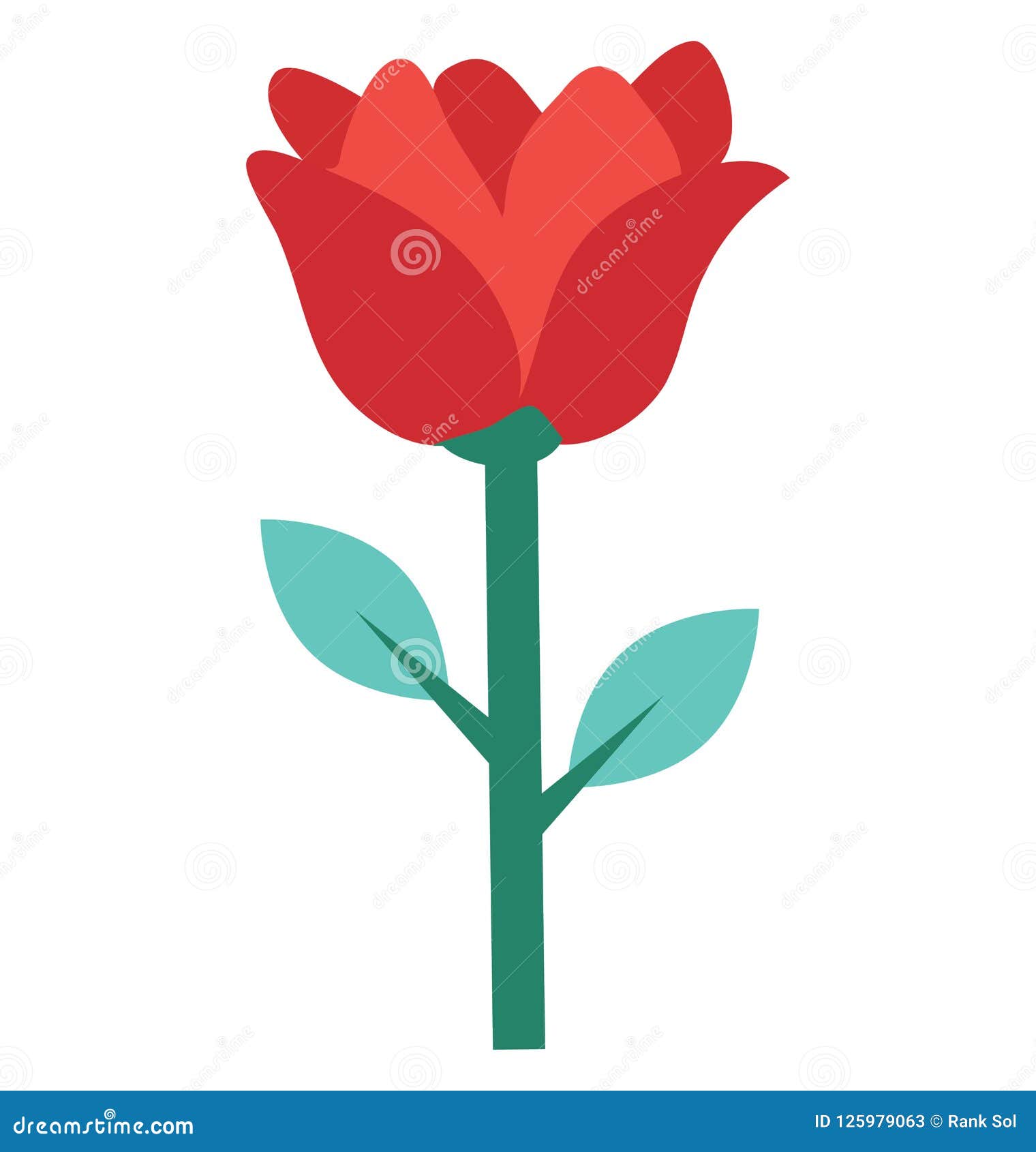 Rosebud, Flower Vector Icon Editable Stock Illustration - Illustration ...