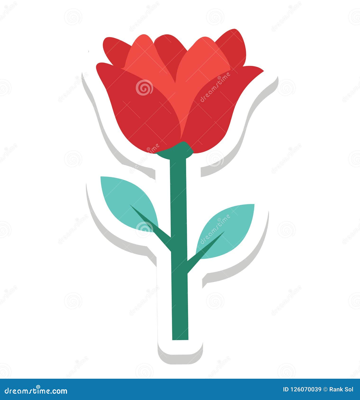 Rosebud, Flower Vector Icon Editable Stock Vector - Illustration of ...