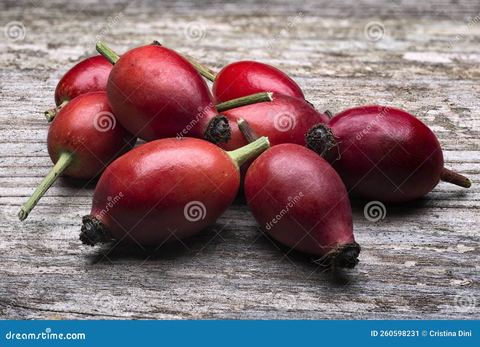 Rosehip Berries Rosa Canina on Wooden Table Stock Image - Image of ...