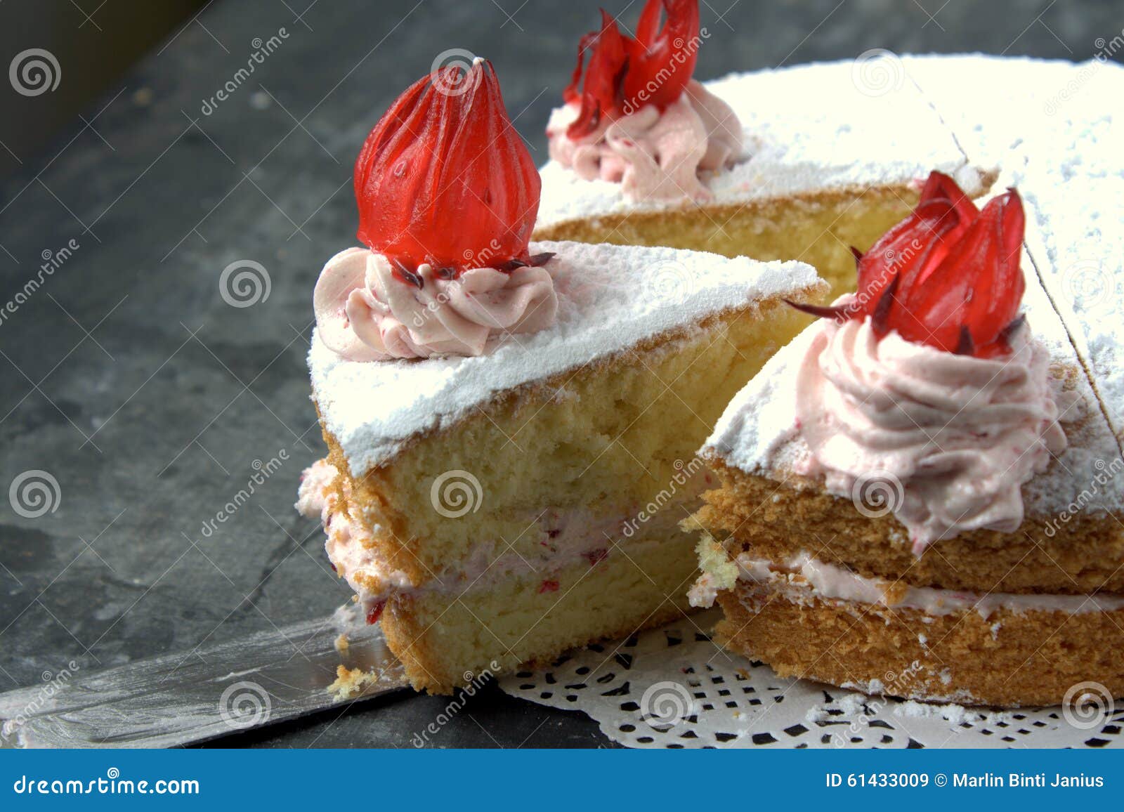 Rosella oder Roselle Cake stockbild. Bild von pulverisiert - 61433009