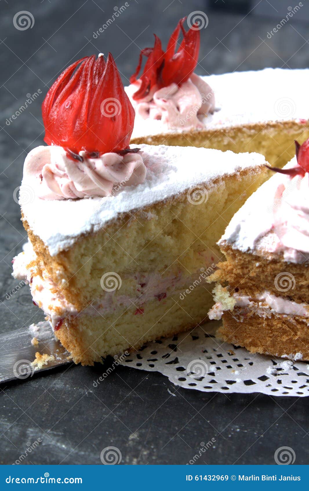 Rosella or Roselle Cake stock image. Image of middle - 61432969