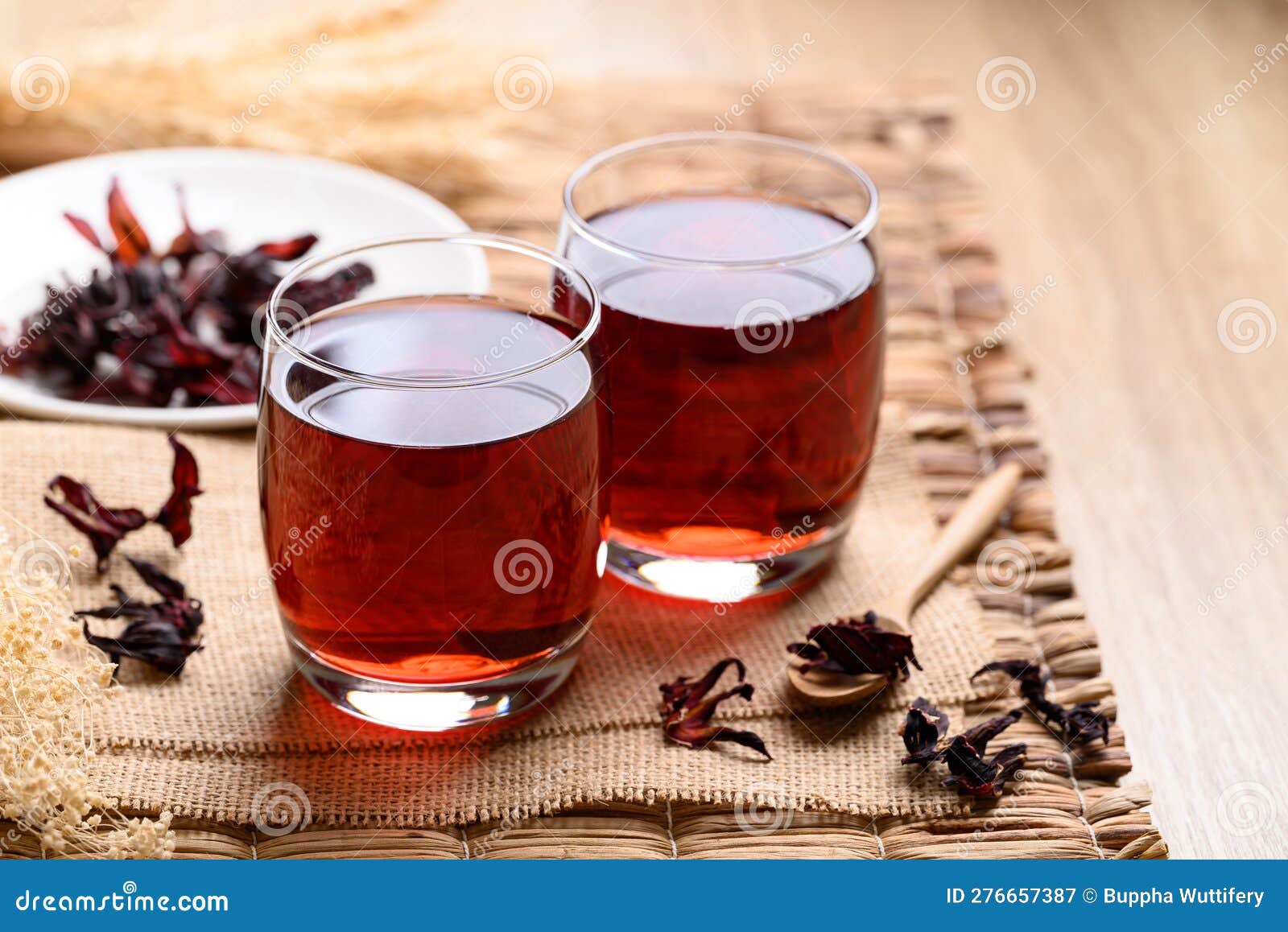 Roselle Tea in Glass with Dried Roselle, Herbal Drink Stock Image ... Roselle Tea in Glass with Dried Roselle, Herbal Drink Stock Image ...