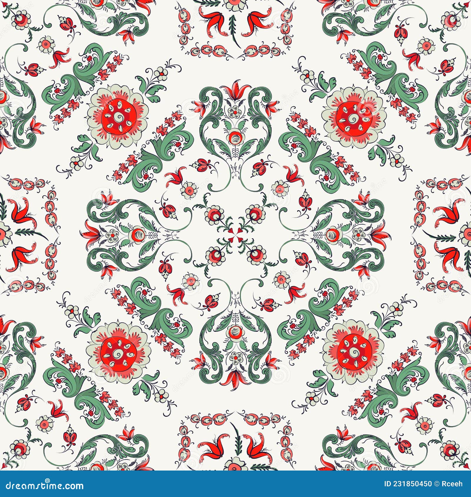 Rosemaling Vector Pattern 7 Stock Vector - Illustration of leaf, floral ...