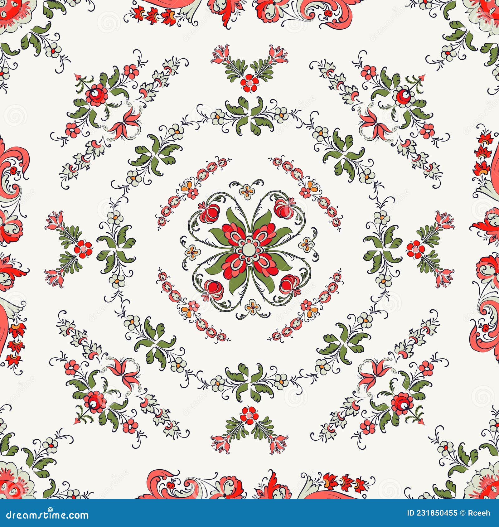 Rosemaling Vector Pattern 8 Stock Vector - Illustration of nordic, rose ...