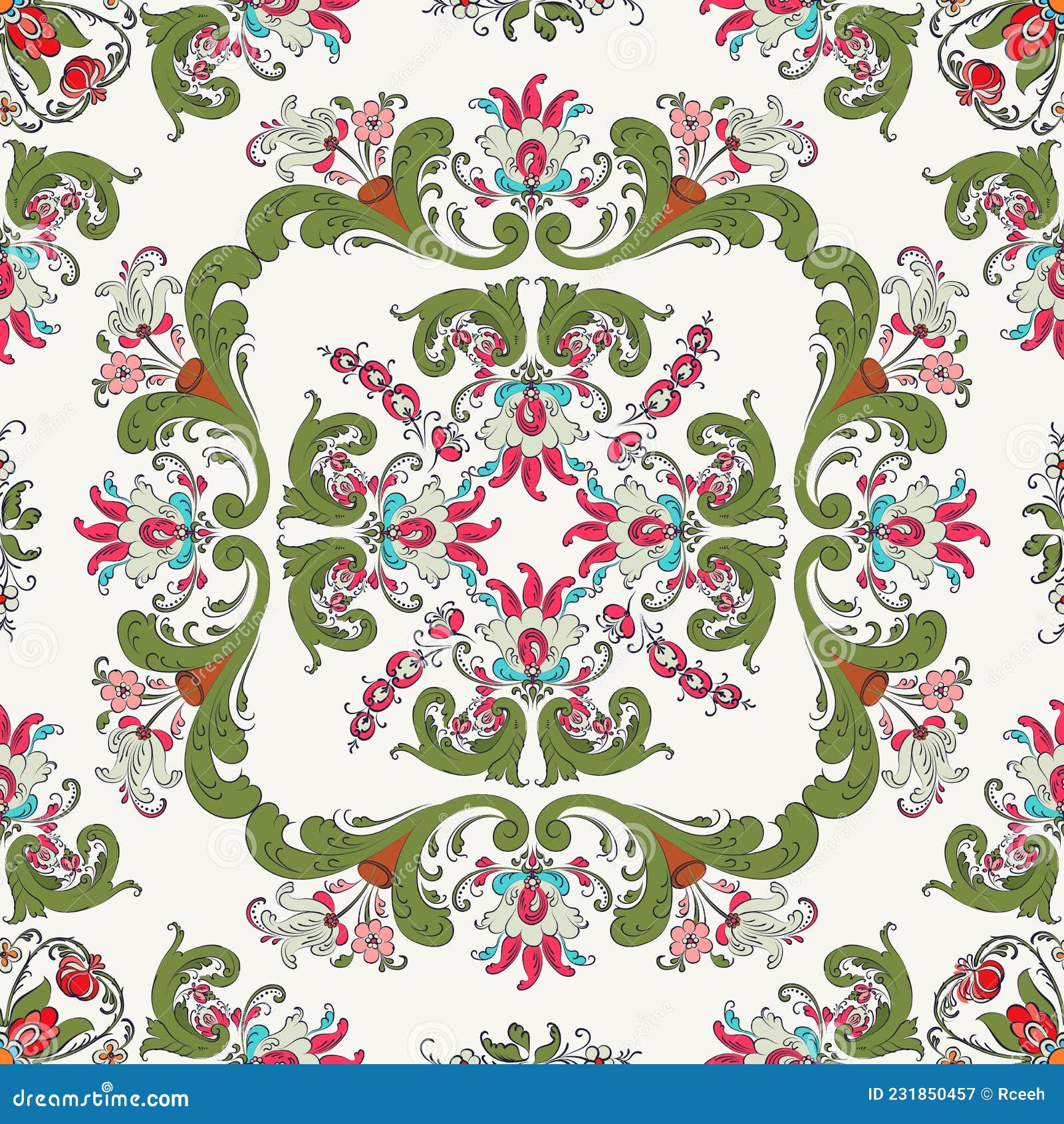 Rosemaling Vector Pattern 9 Stock Vector - Illustration of embroidery ...