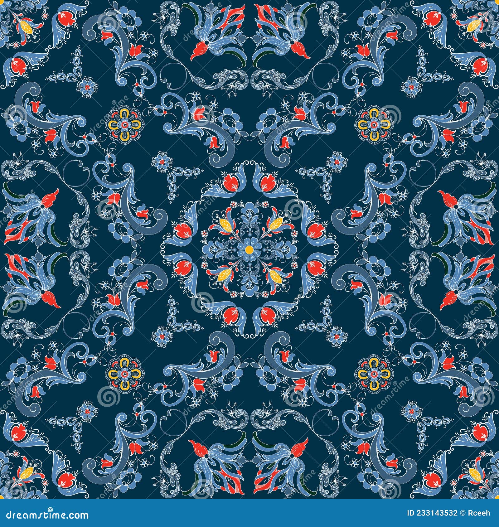 Rosemaling Vector Pattern 72 Stock Vector - Illustration of embroidery ...