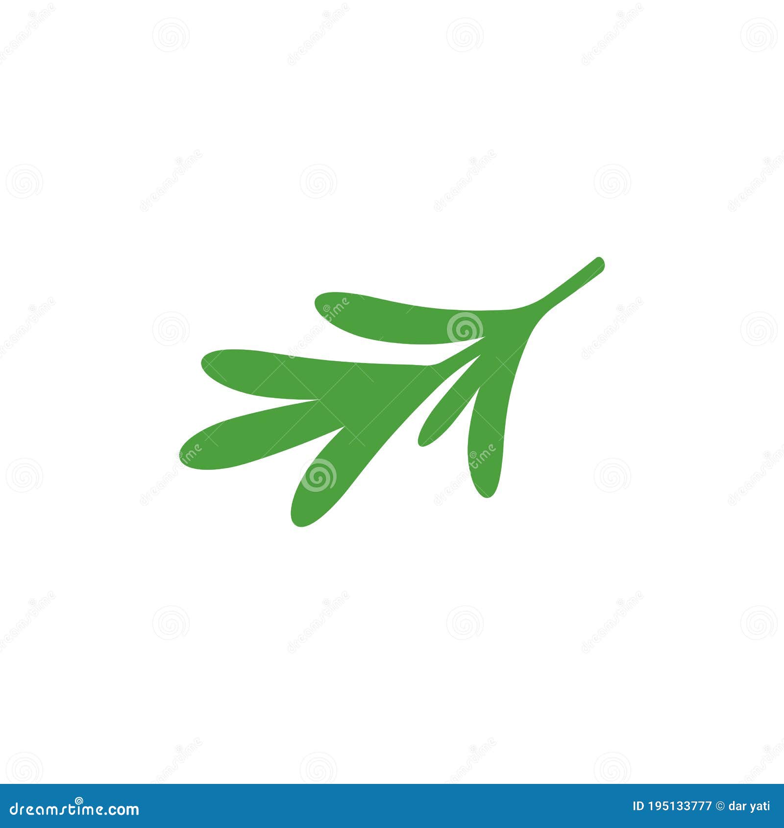 Rosemary Leaf Vector Logo Illustration Template Stock Vector ...