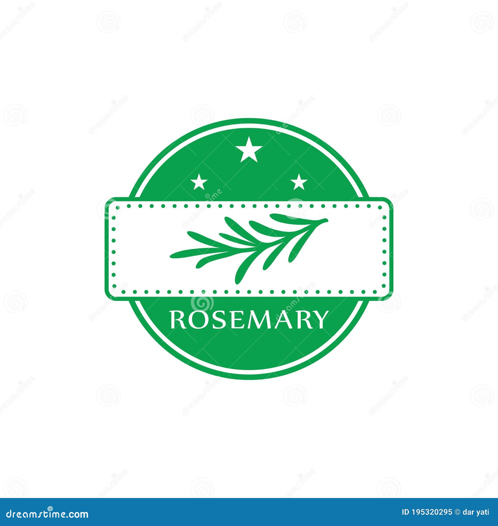 Rosemary Leaf Vector Logo Illustration Template Stock Vector ...