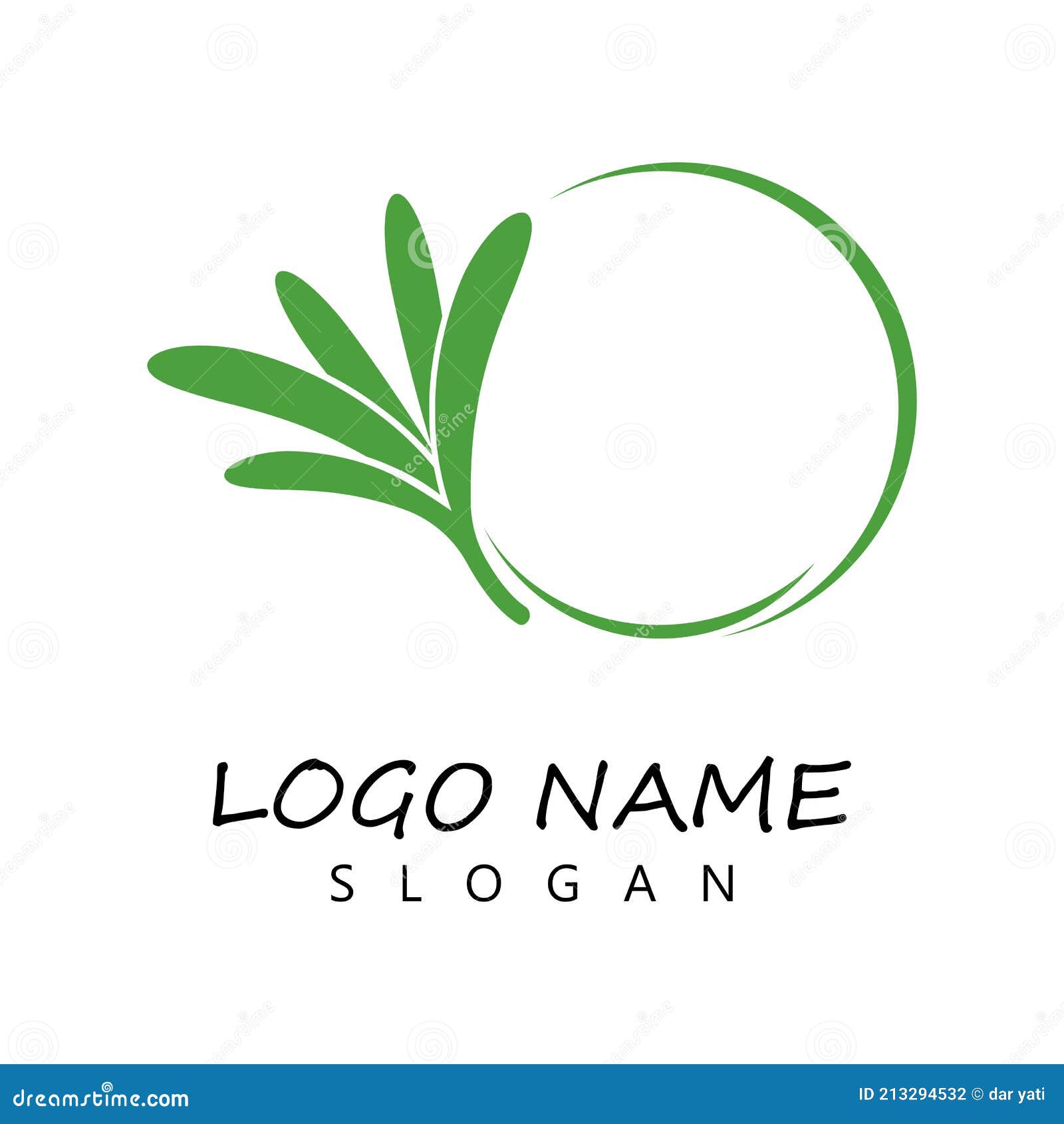 Rosemary Leaf Vector Logo Illustration Template Stock Vector ...