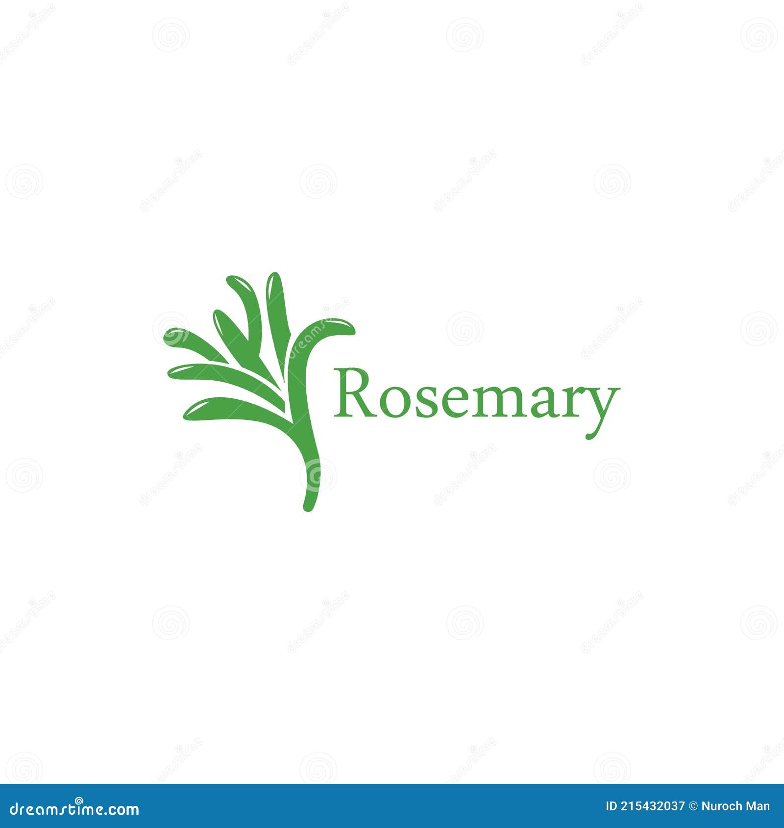 Rosemary Leaf Vector Logo Illustration Template. Stock Vector ...