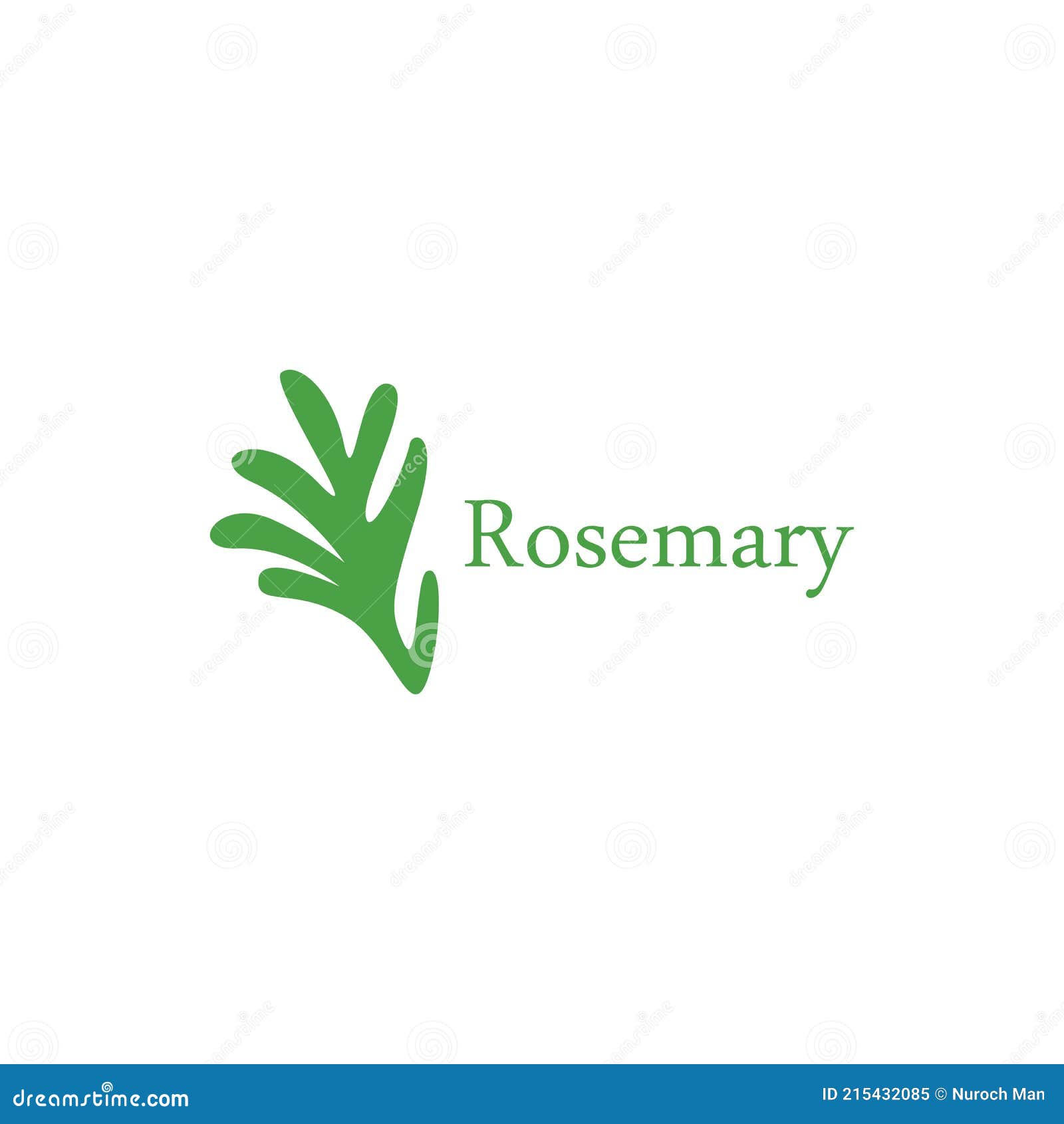 Rosemary Leaf Vector Logo Illustration Template. Stock Vector ...