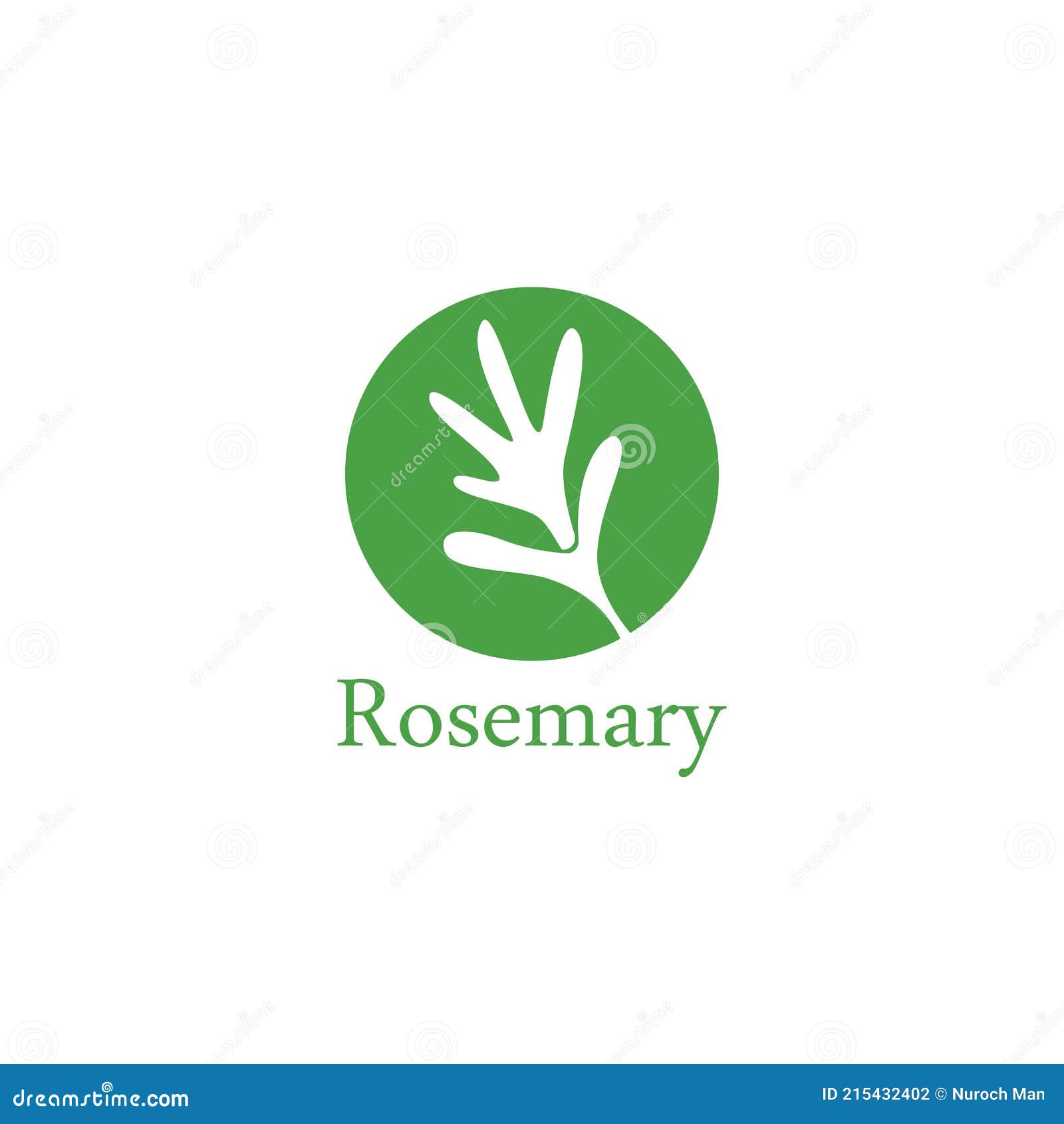 Rosemary Leaf Vector Logo Illustration Template. Stock Vector ...