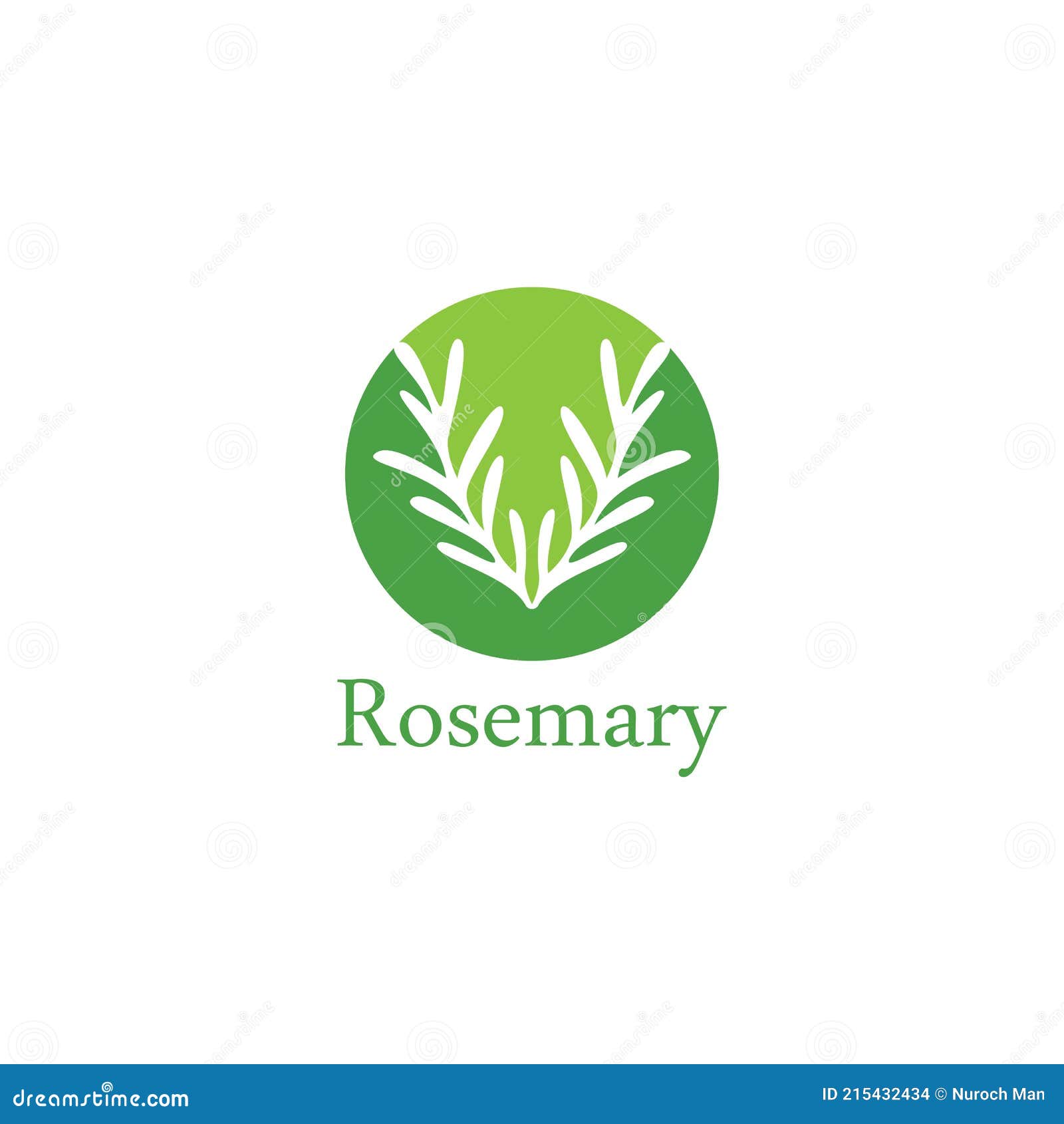 Rosemary Leaf Vector Logo Illustration Template. Stock Vector ...